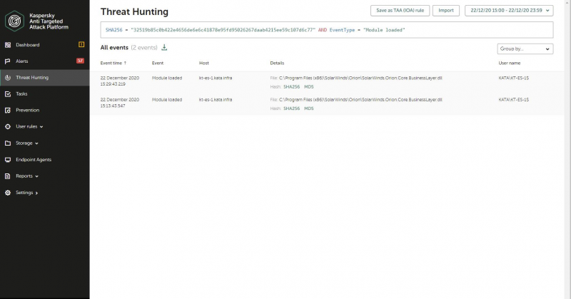 How we protect our users against the Sunburst backdoor | Securelist