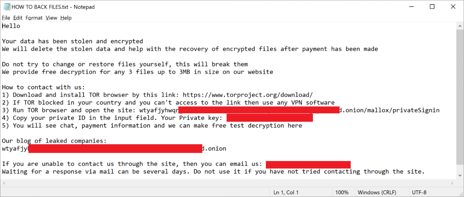 Evolution of Mallox: from private ransomware to RaaS | Securelist