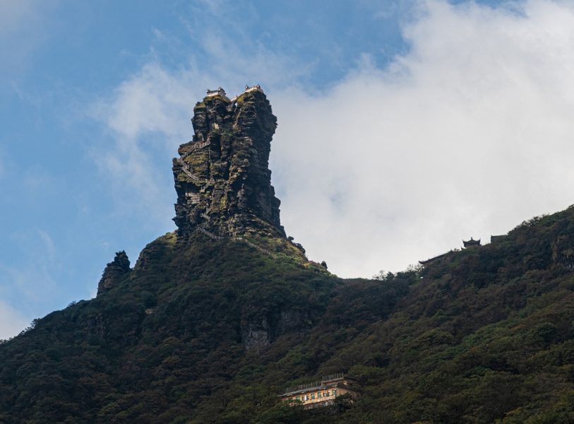 The sacred Mount Fanjing and its impossibly-perched Buddhist temple(s ...